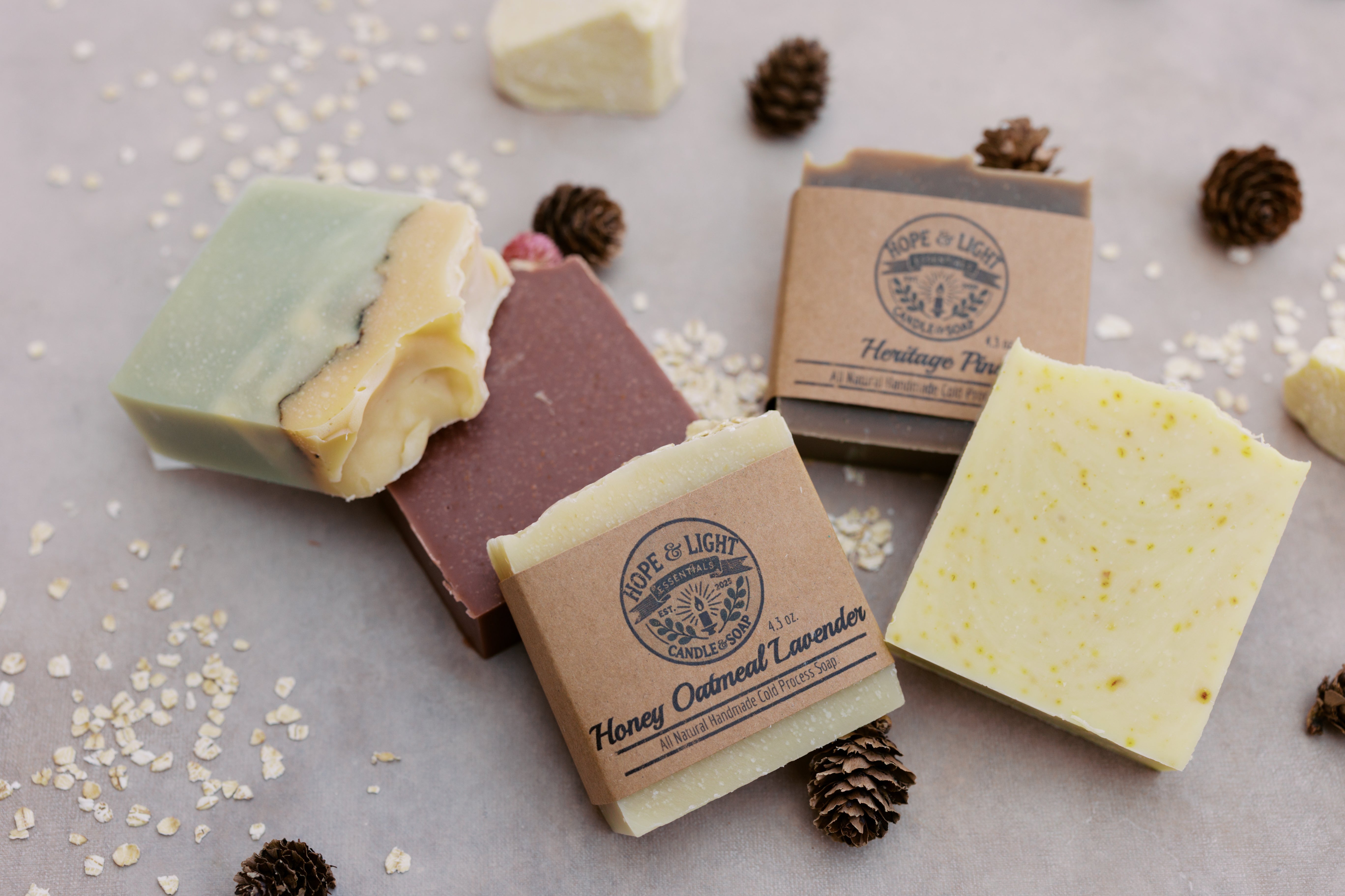 100% All Natural Soaps – Hope and Light Essentials
